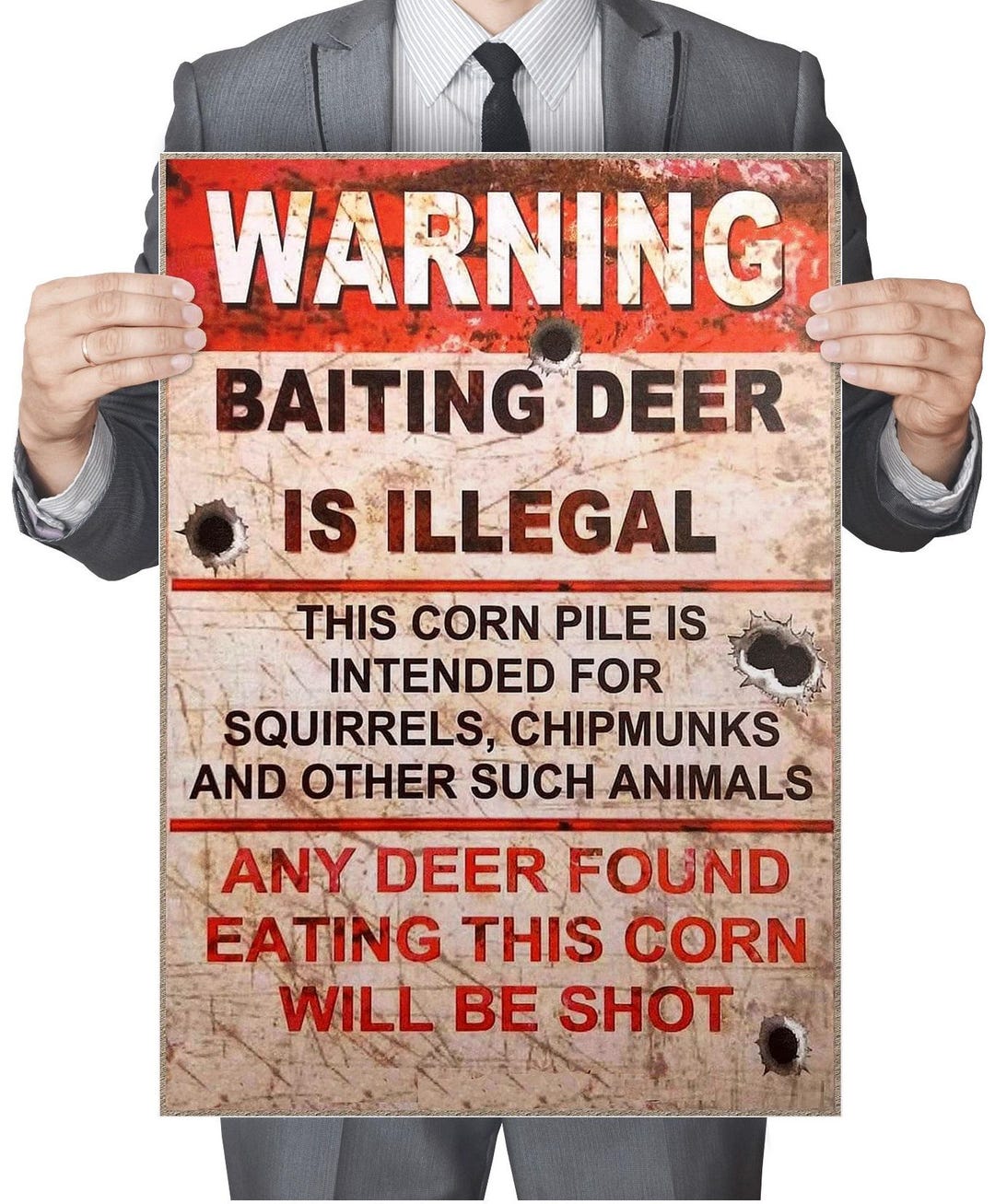Warning Baiting Deer is Illegal - AI Created One of a Kind Digital ...