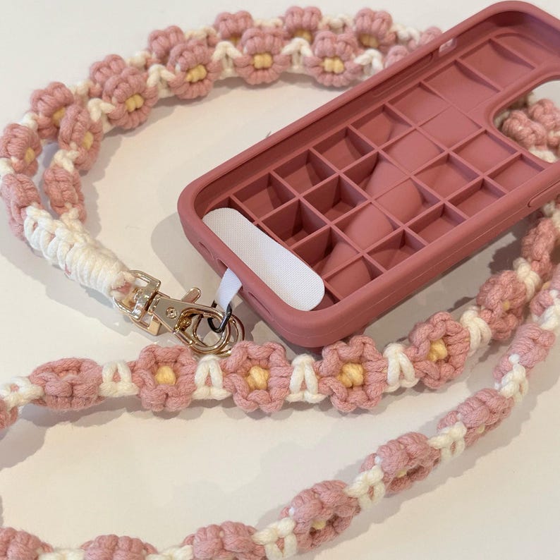 Handmade Crochet Daisy Phone Strap Combo - Etsy
