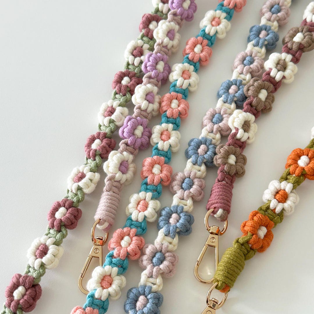 Daisy Crossbody Macrame Strap - Etsy