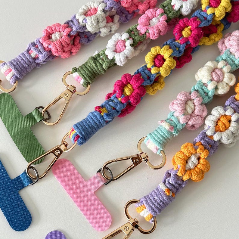 Daisy Handmade Phone Strap - Etsy