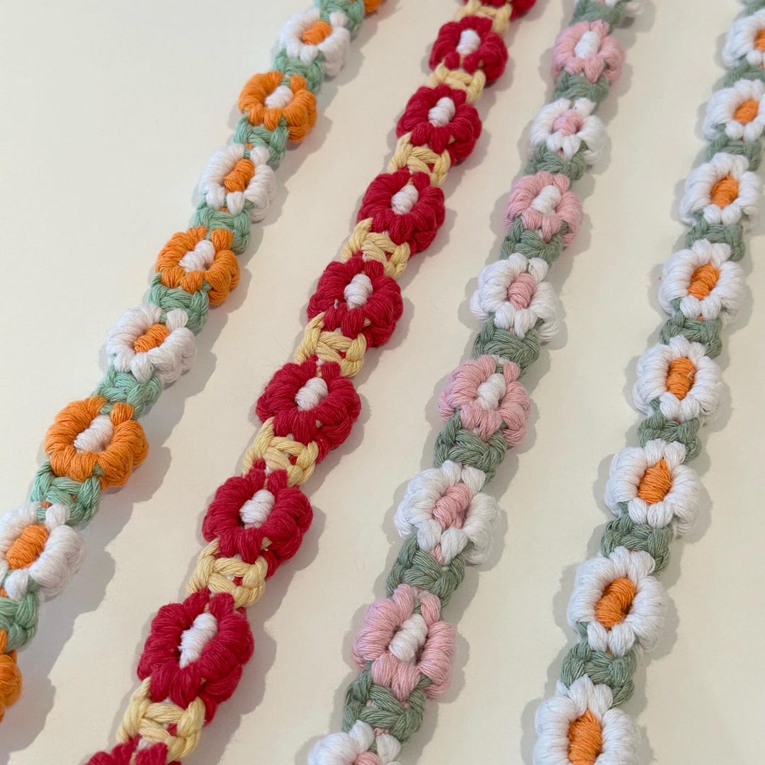 Soft Twine Crochet Daisy Crossbody Phone Strap - Etsy
