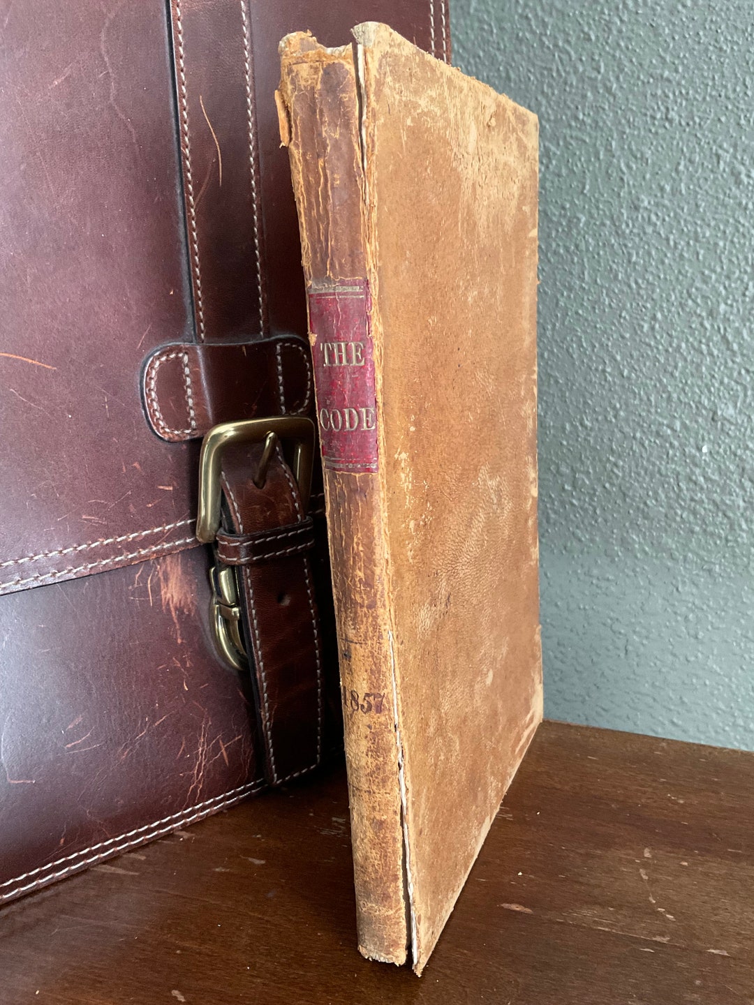 Rare Antique Leather Law Book From 1857; Nineteenth Century Law Book ...