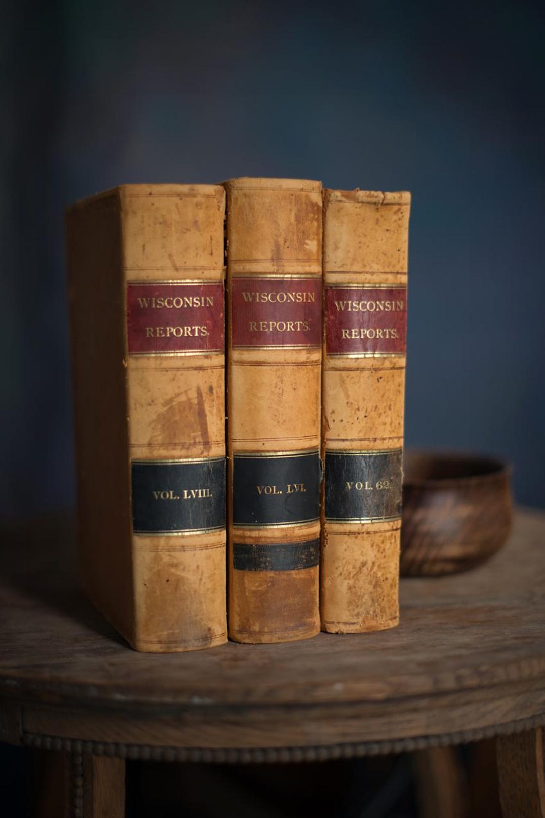 Grouping of Three Vintage Leather Books; Antique Books; Law Books - Etsy