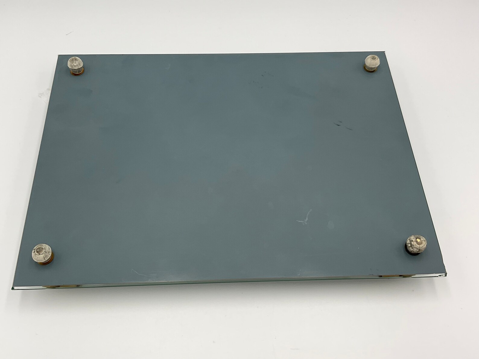 Vintage Mirrored Glass Glass Rod Vanity Tray Perfume/vanity Organizer ...