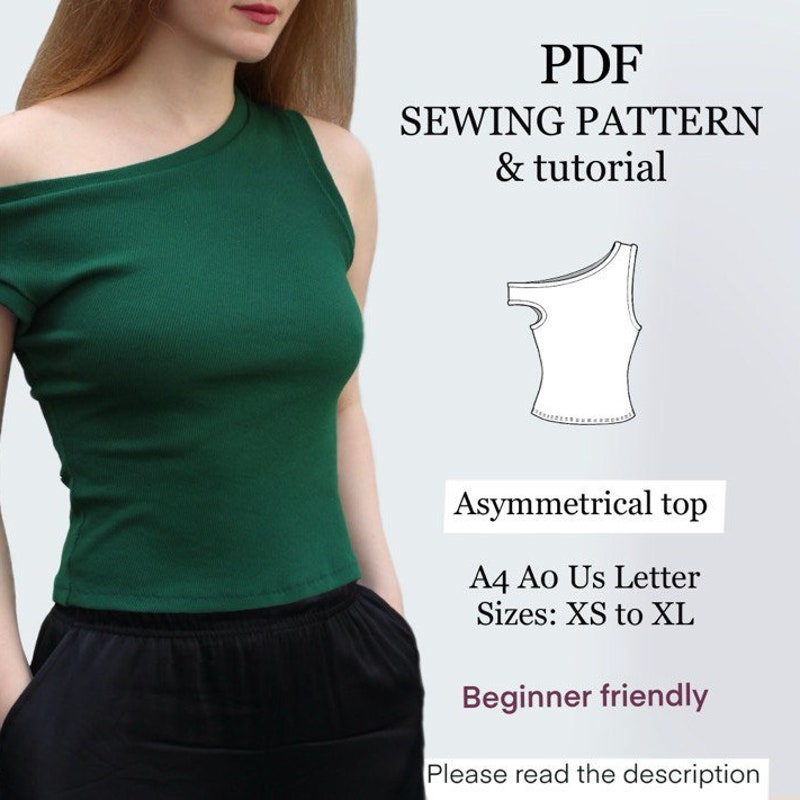 Crop Top Asymmetric Pattern - Etsy