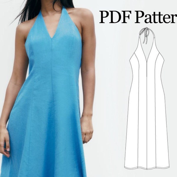 Backless Dress Pattern - Etsy