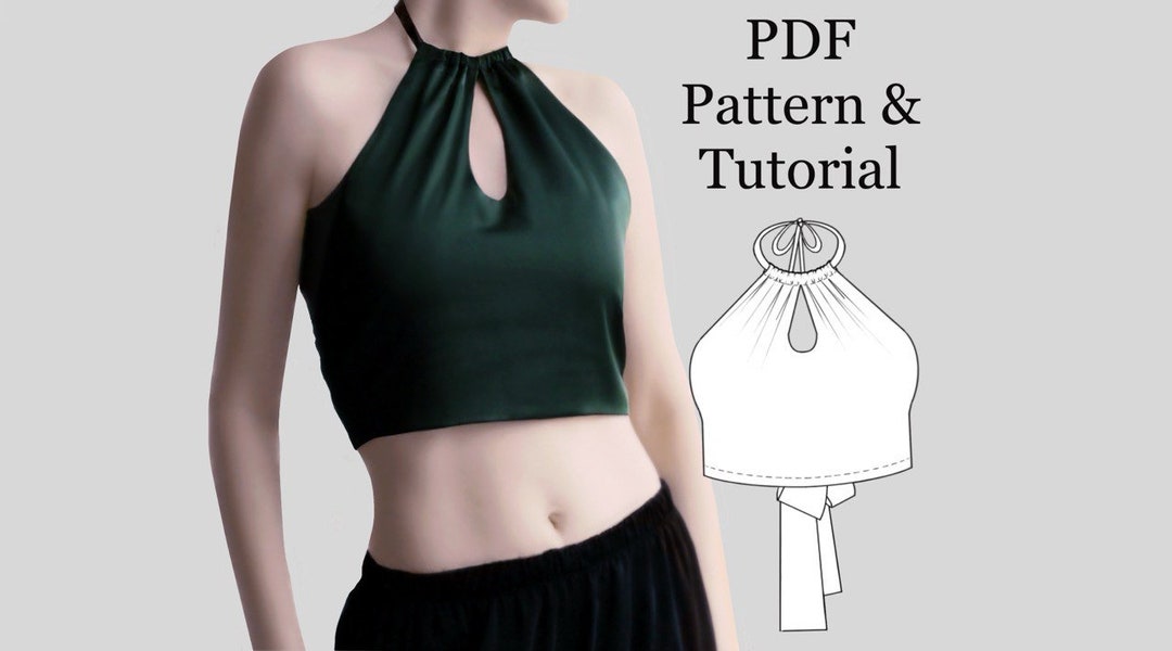 Open Back Tie Top Easy PDF Sewing Pattern Backless Beginner Friendly ...