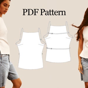 Back Tie Top Sewing Pattern | XS-XL | Instant Download | Easy Digital ...