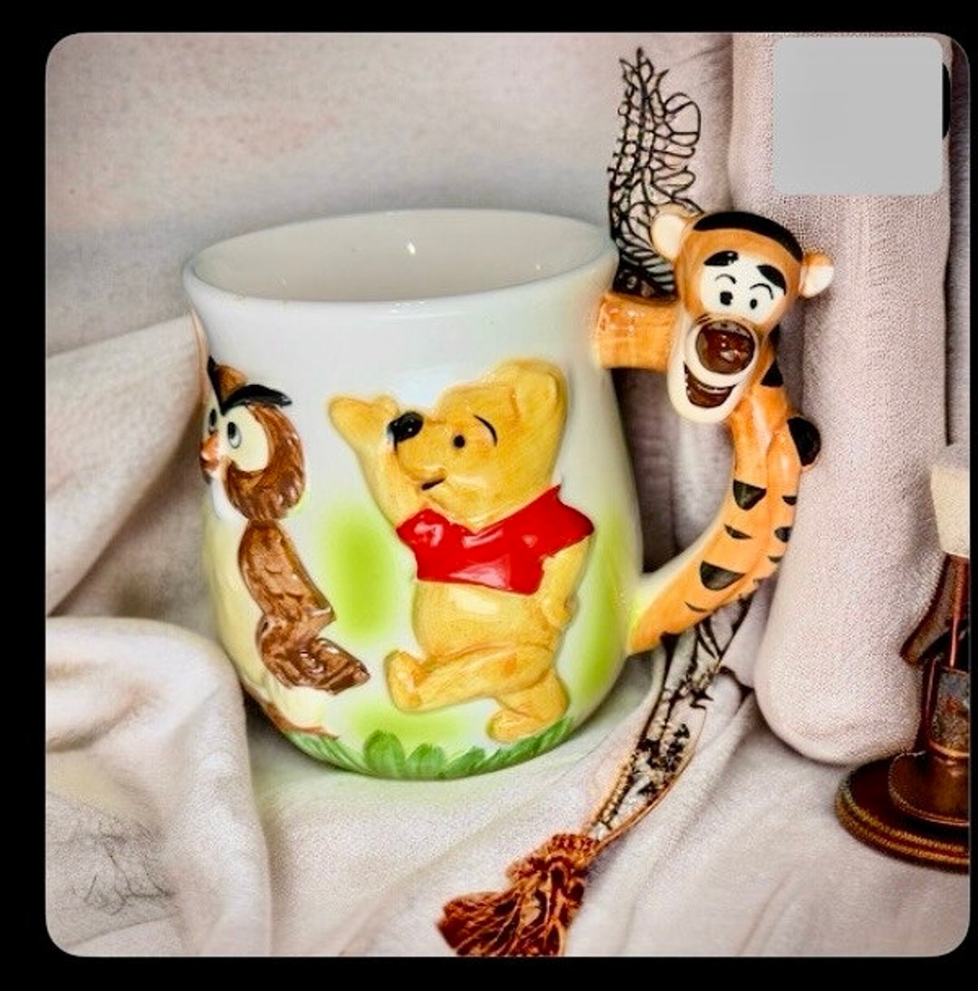 Winnie the Pooh 3D Pooh Owl Tigger Vintage Walt Disney Productions Mug ...