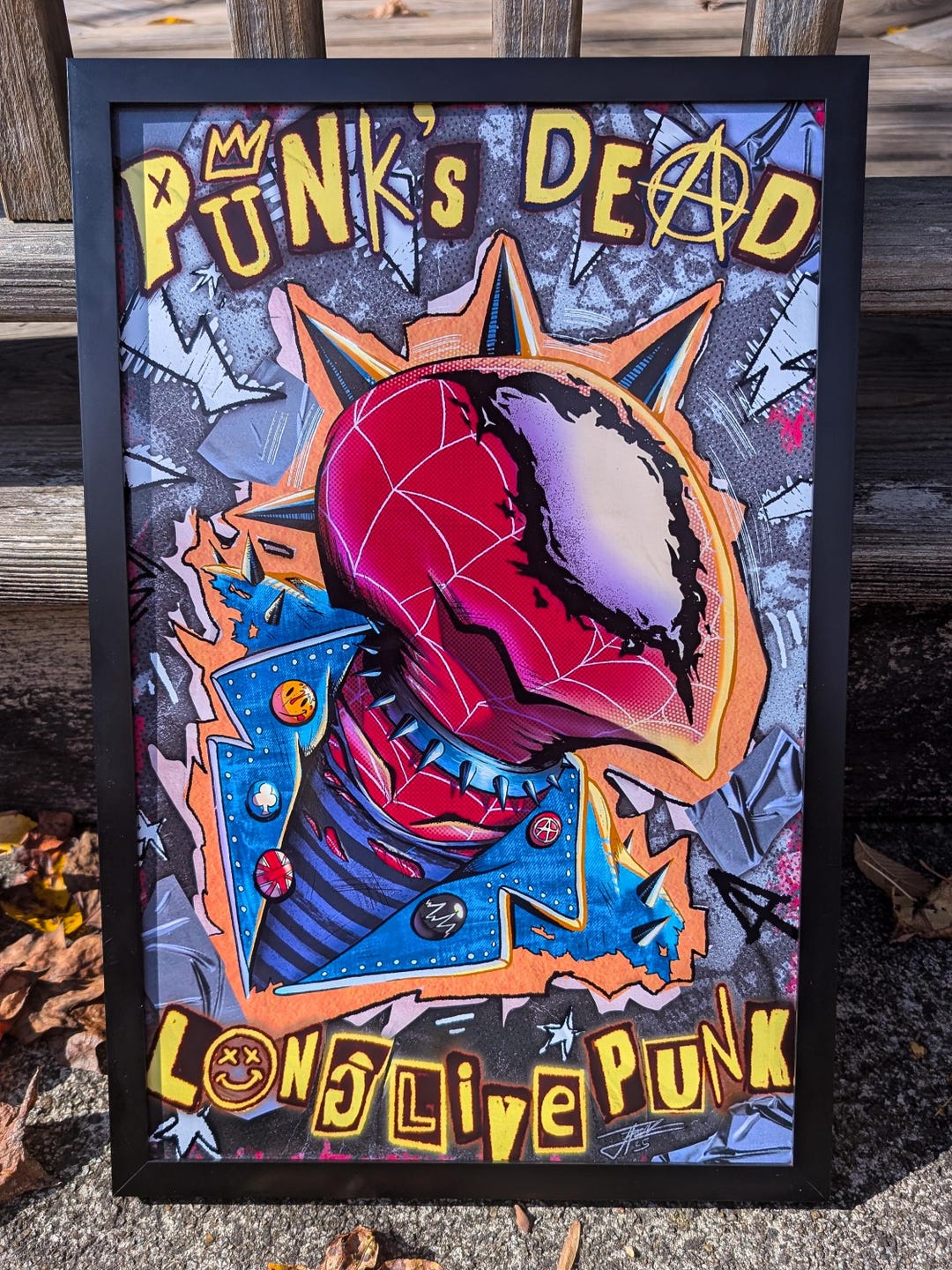 Spider-punk Poster | Spider-man / Superhero Comic Art Print - Etsy