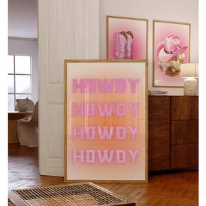 Disco Cowgirl, Rodeo Disco Cowgirl Poster, Pink Cowboy Boots, Girly ...