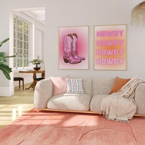 Disco Cowgirl, Rodeo Disco Cowgirl Poster, Pink Cowboy Boots, Girly ...