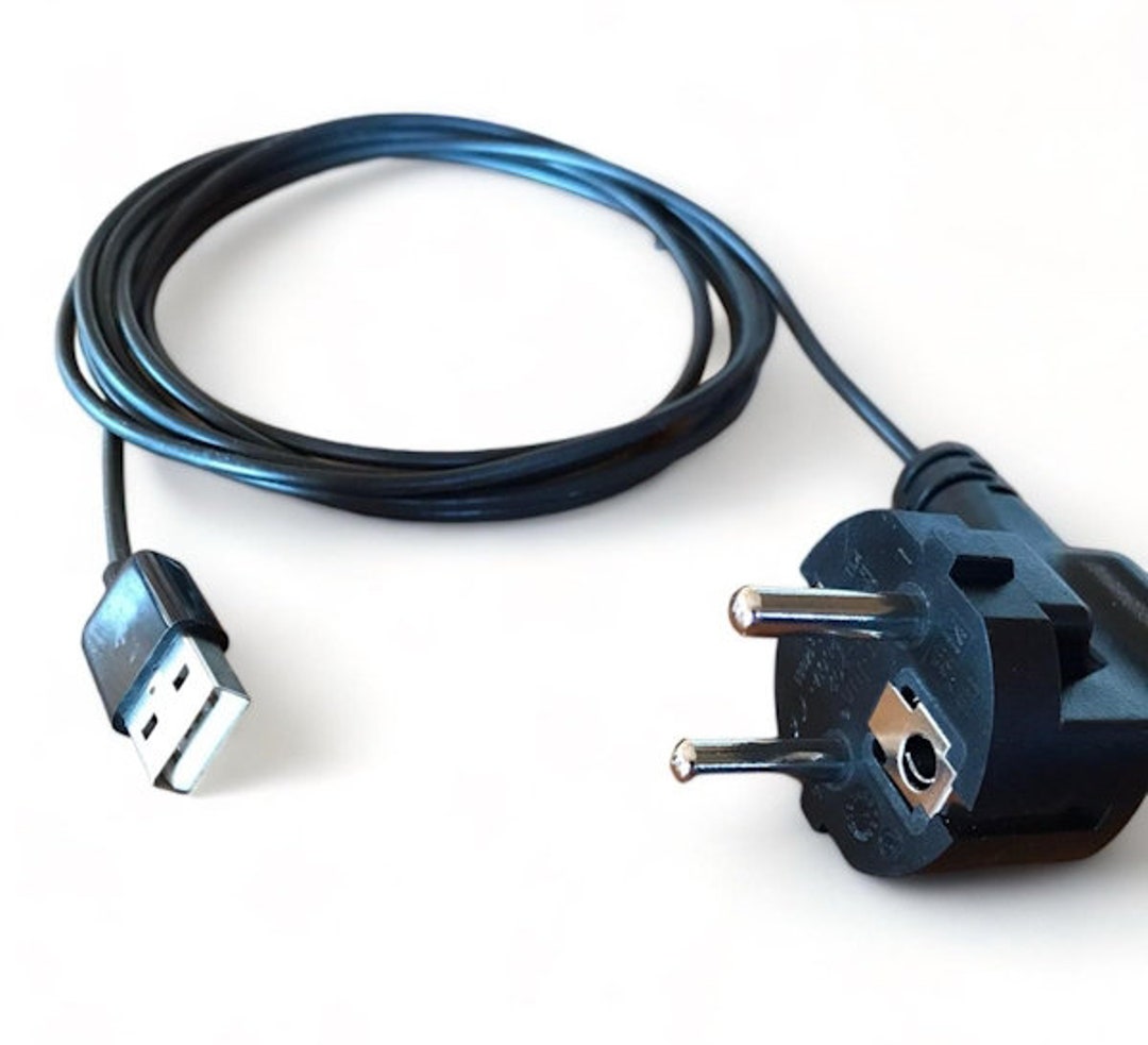 USB Cable USB C RJ45 Black Earthing Magnet Schuko Plug - Etsy