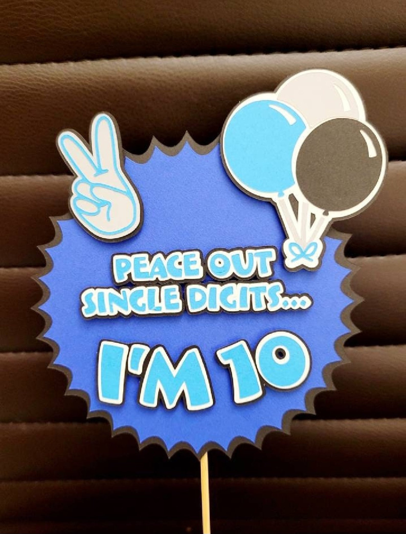 Double Digits Cake Topper Milestone Birthday Cake Topper Boy or Girl ...