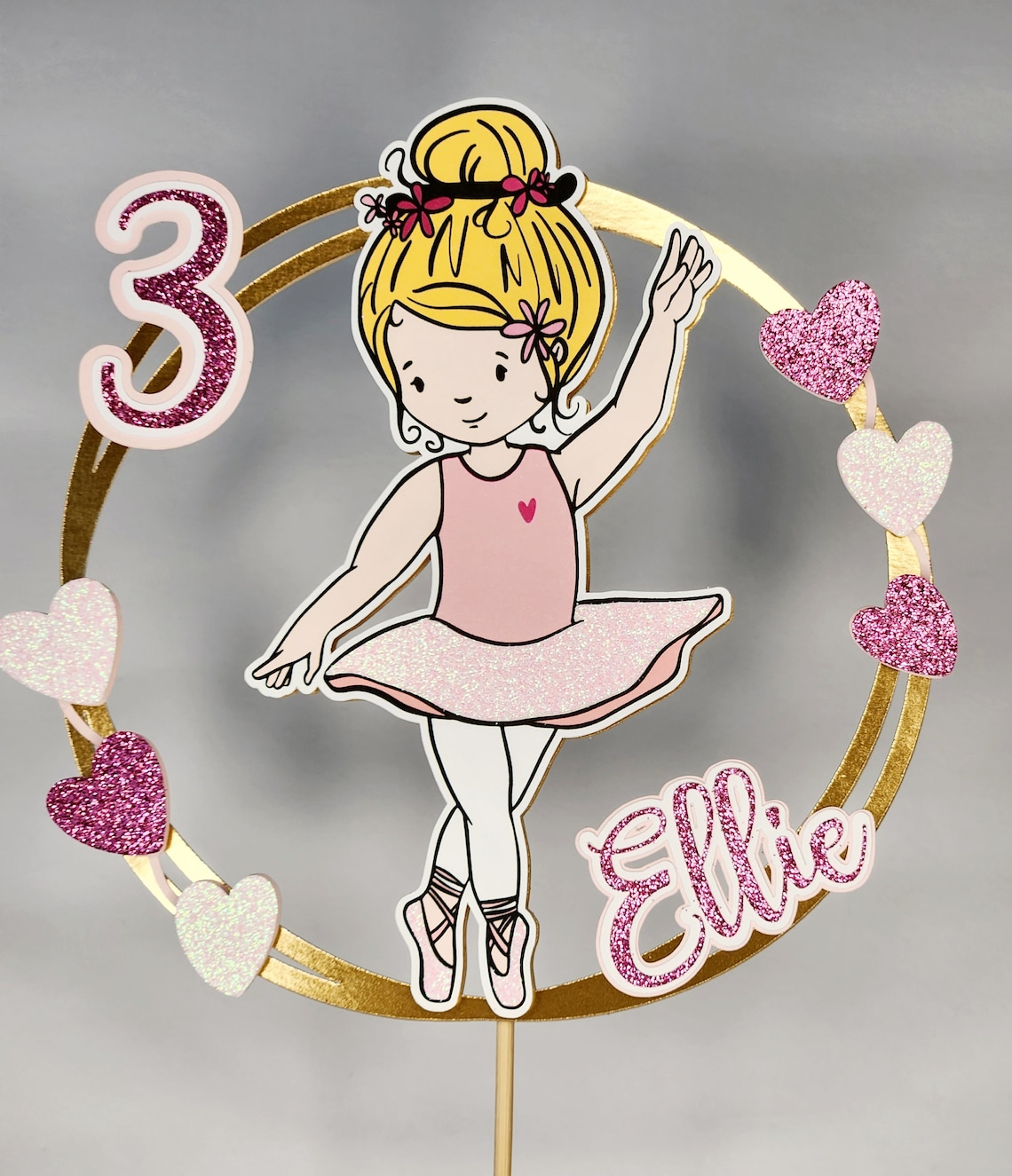 Ballerina Cake Topper Pink Ballet Cake Topper for Dancer Ballet ...