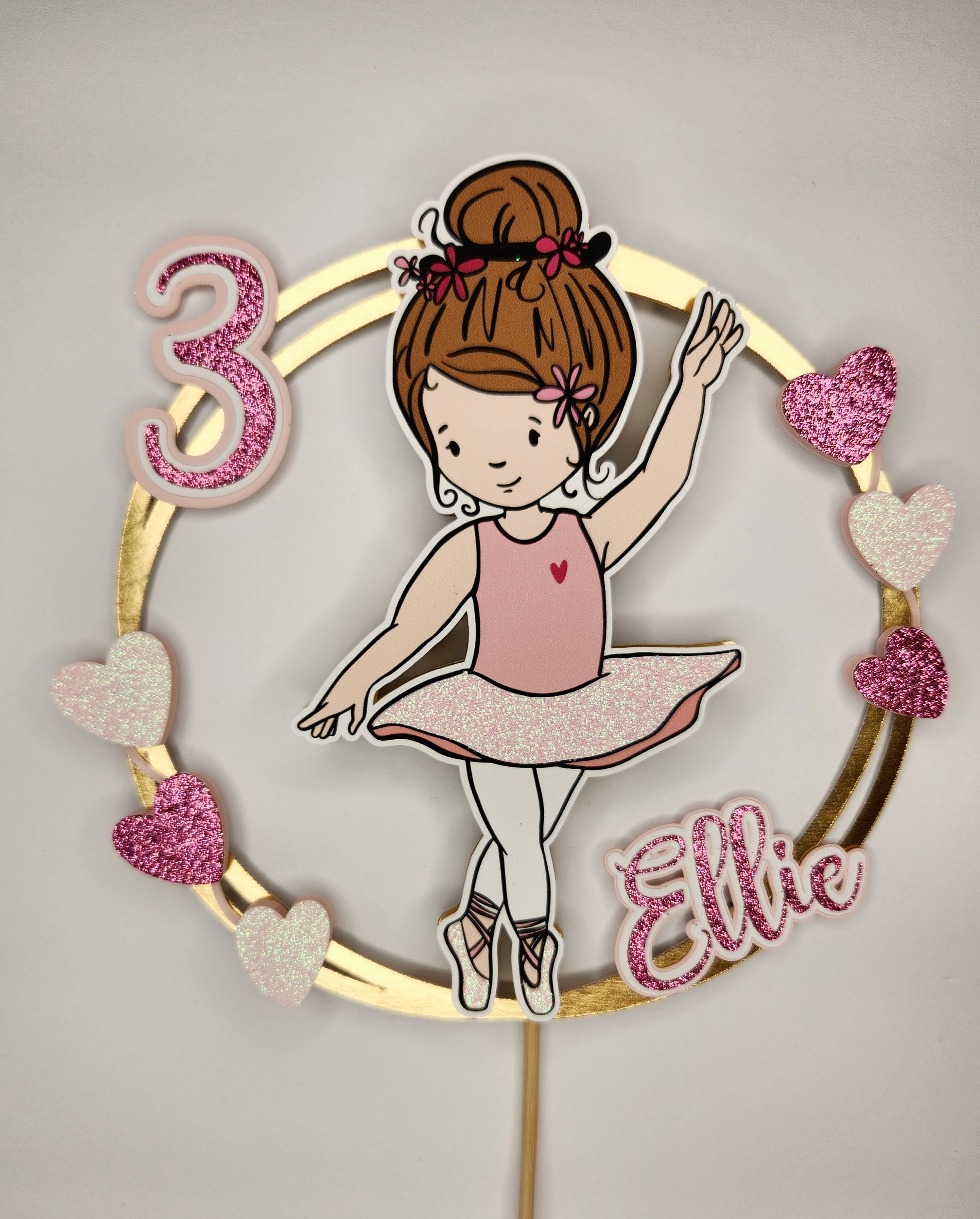 Ballerina Cake Topper Pink Ballet Cake Topper for Dancer Ballet ...
