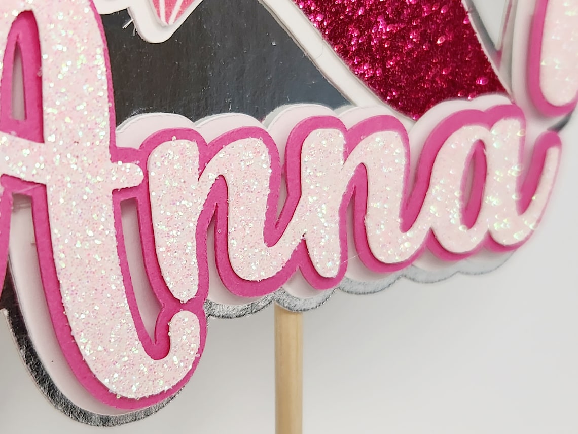 Girly Cake Topper Pink Doll Topper Makeup Birthday Decoration High ...