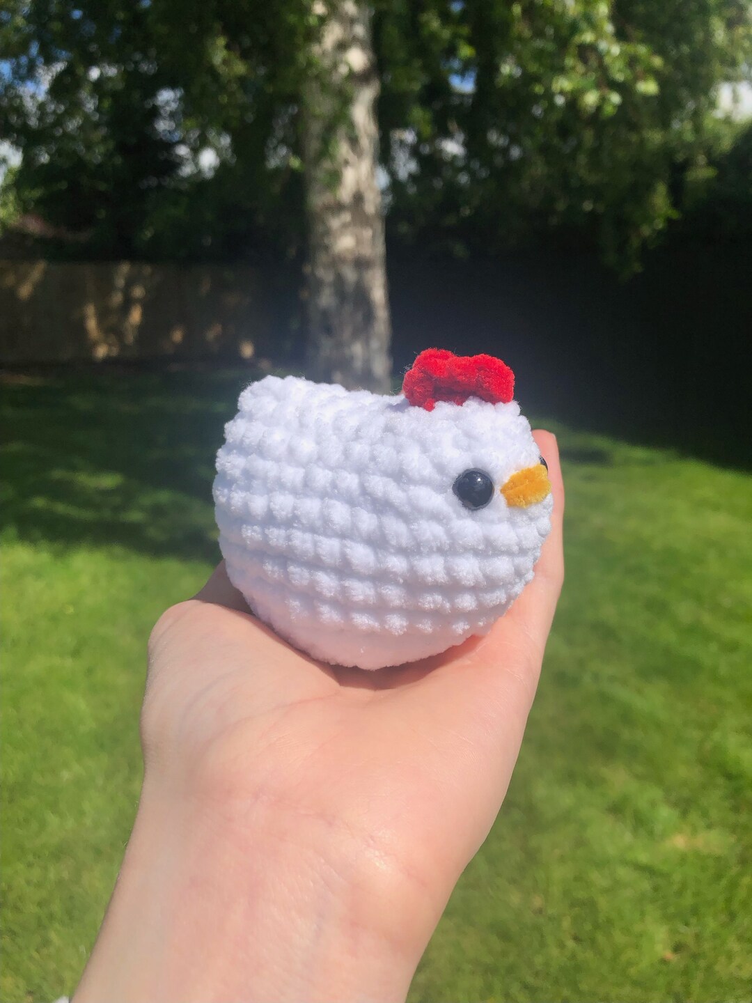 Crochet Mini Chicken Plushie, Cute Amigurumi Soft Plush Decoration ...