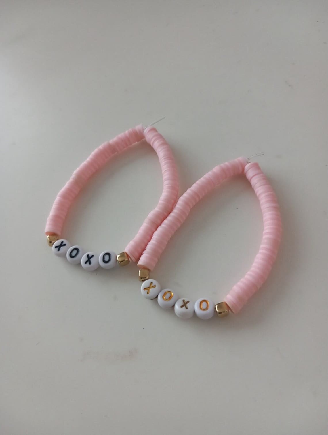 Preppy Clay Bead Bracelets Matching Couple Jewelry Gift Idea for ...