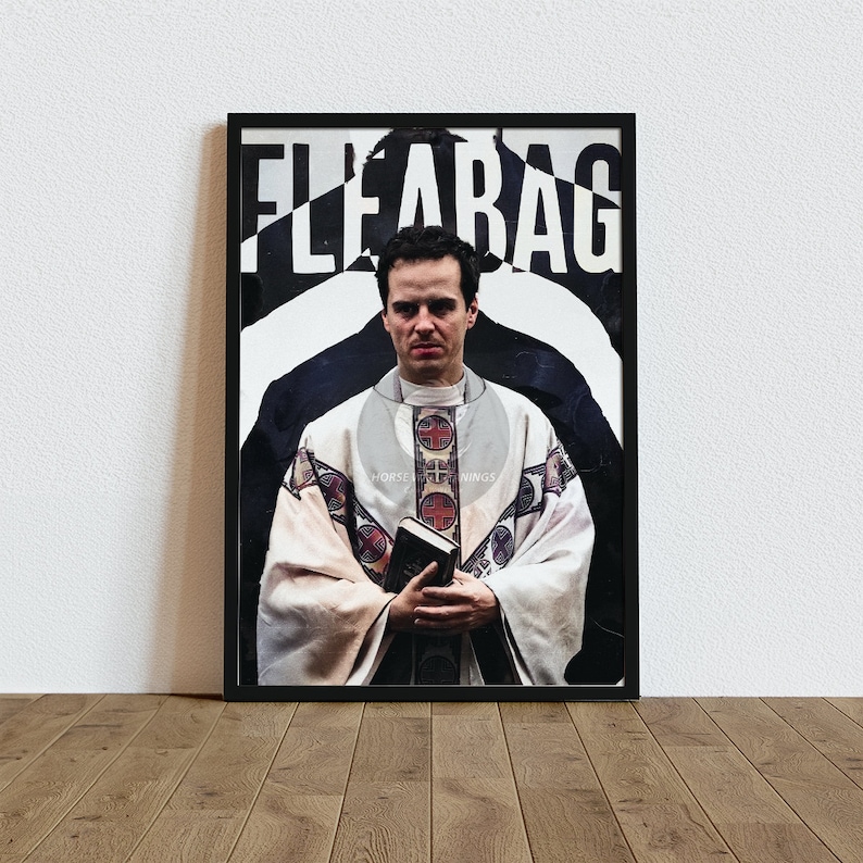 Fleabag Priest Quote Poster, Typography Art Print, Monochrome Print ...