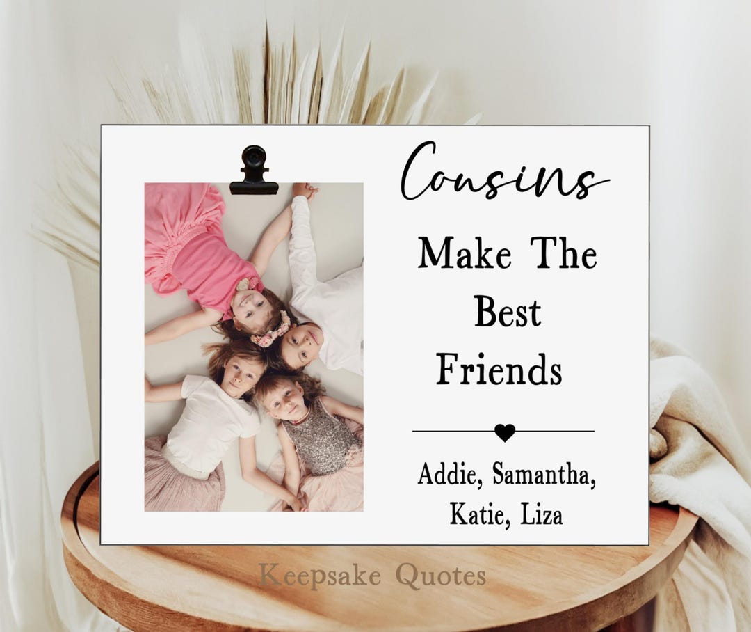 Cousins Gift, Cousins Picture Fame Sign Gift for Cousin Photo Frame ...