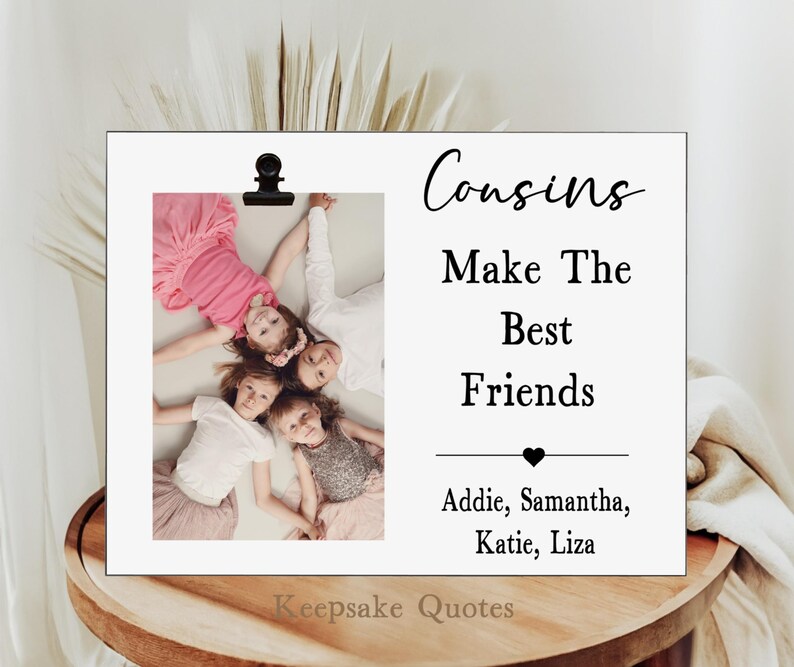 Cousins Gift, Cousins Picture Fame Sign Gift for Cousin Photo Frame ...