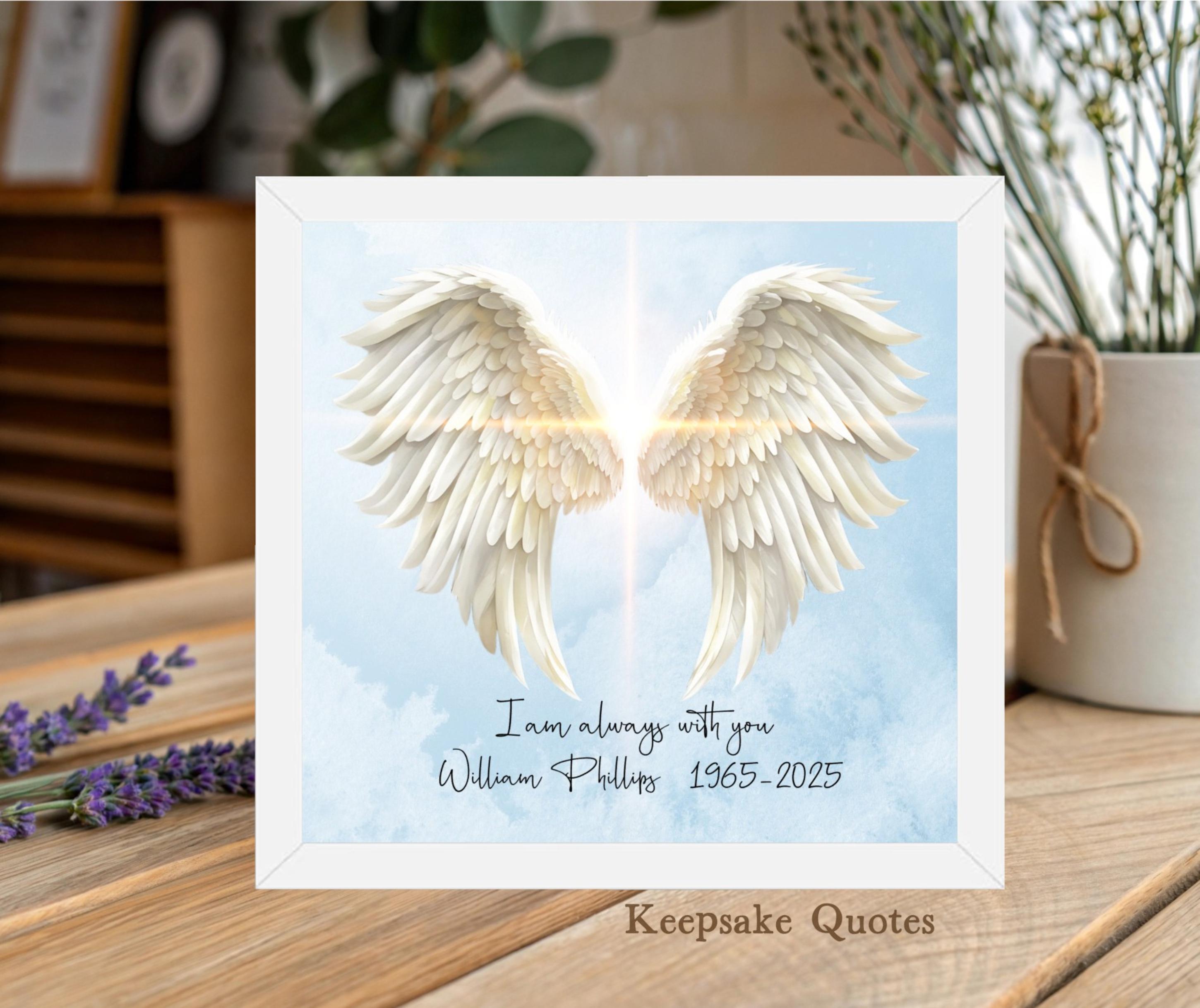 Angel Wings Guiding Light Watercolor Art Framed Print Personalized ...