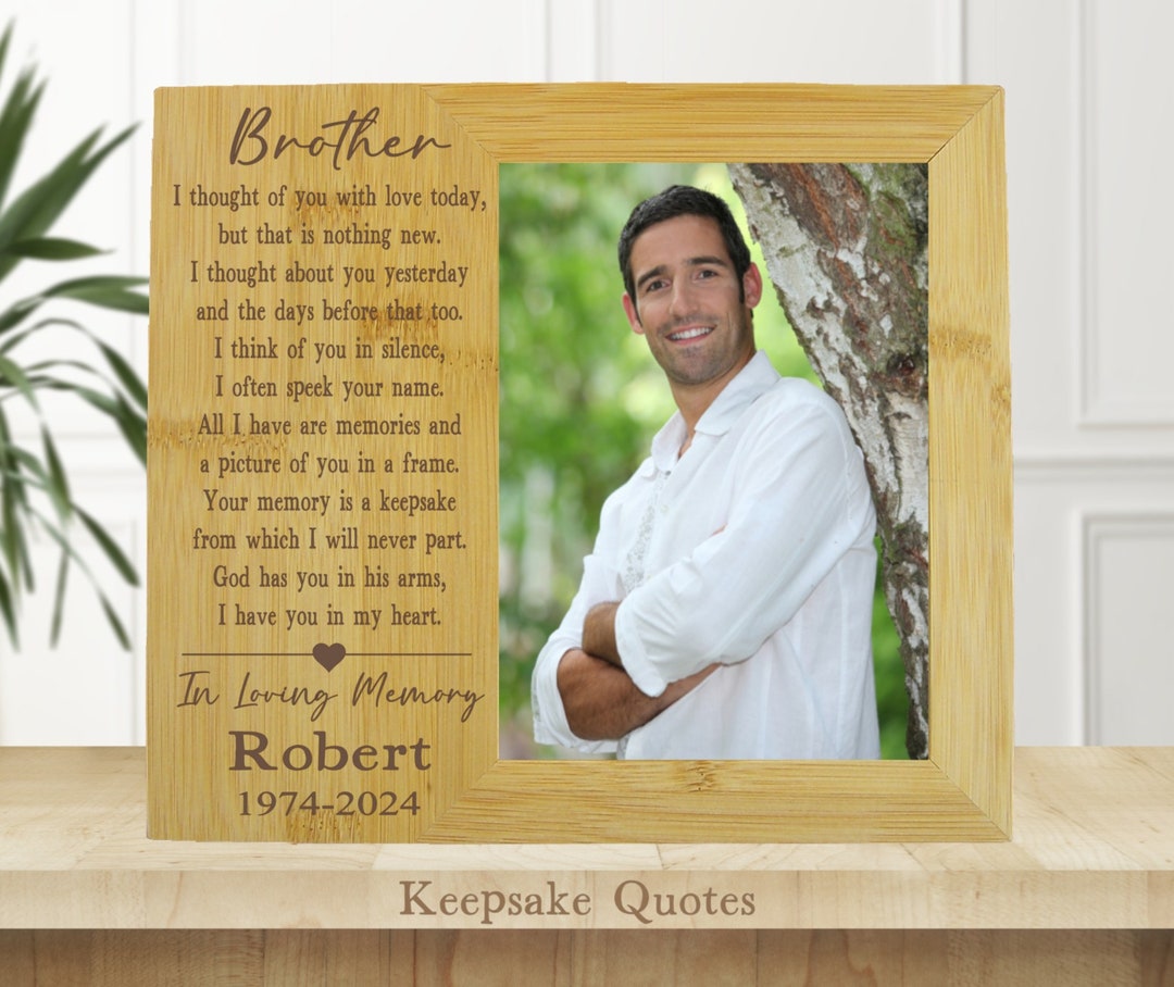 Brother Memorial Gift, Brother Memorial Frame Picture Keepsake Photo ...