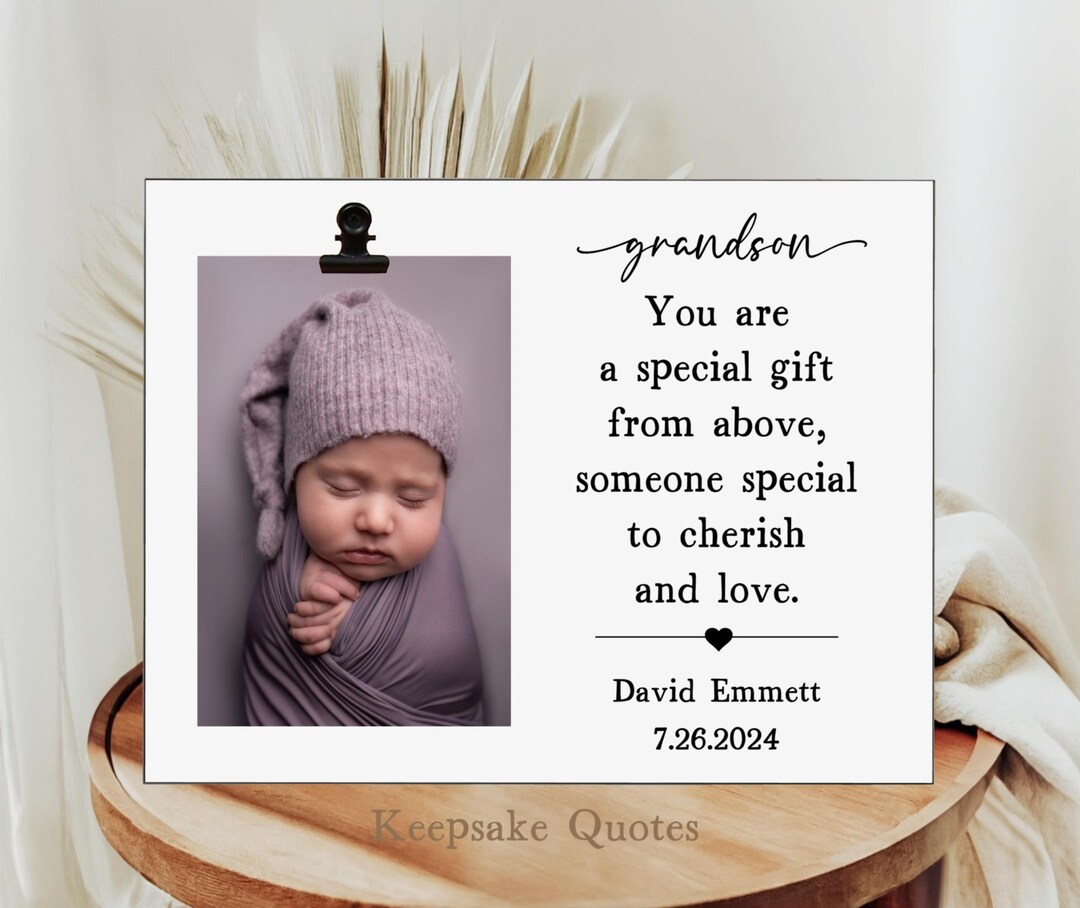 Grandson Frame, Personalized Grandson Picture Frame Gift for Grandma ...