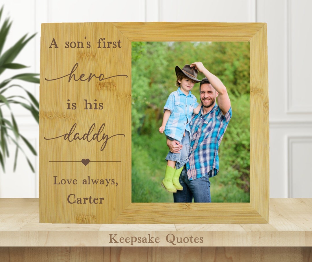Daddy Photo Frame Keepsake Picture Frame Quote, Father's Day Gift From ...