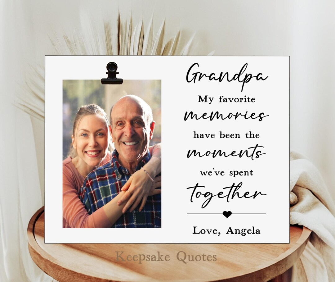 Grandpa Picture Frame Personalized Grandpa Gift From Grandkids ...