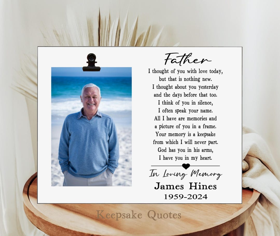 Dad Memorial Gift Loss of Father Gift for Daughter or Son, Personalized ...