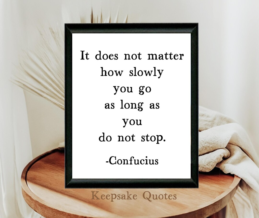 Confucius Quote Sign, Motivational Sign Wall Art, New Years Resolution ...