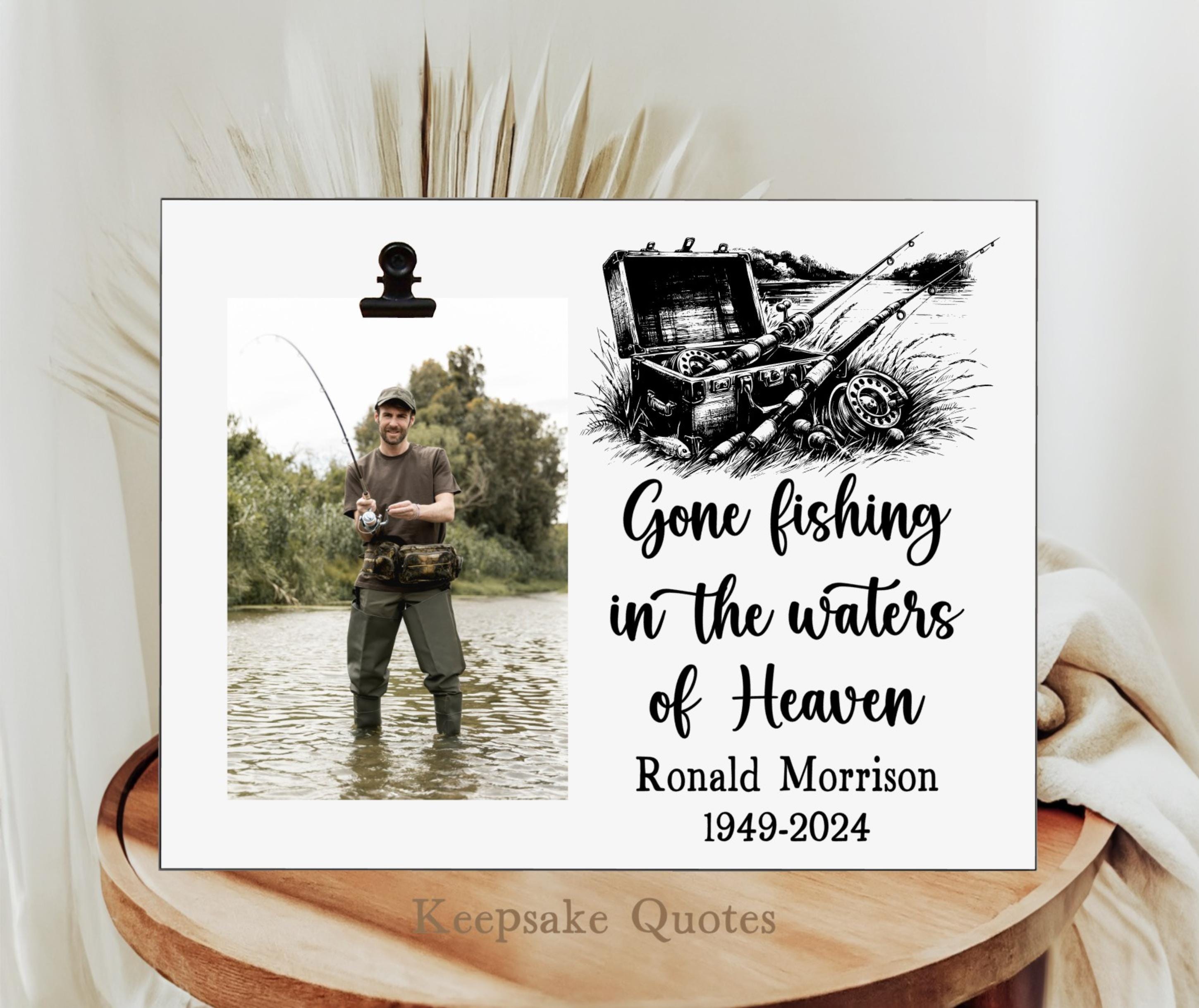 Personalized Fishing Memorial Gift Engraved Fisherman Memorial Picture ...