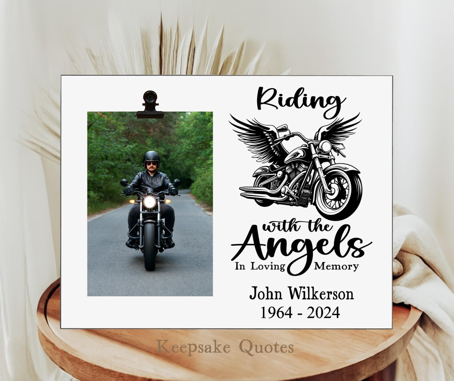 Riding With the Angels Motorcycle Memorial Gift in Loving Memory ...