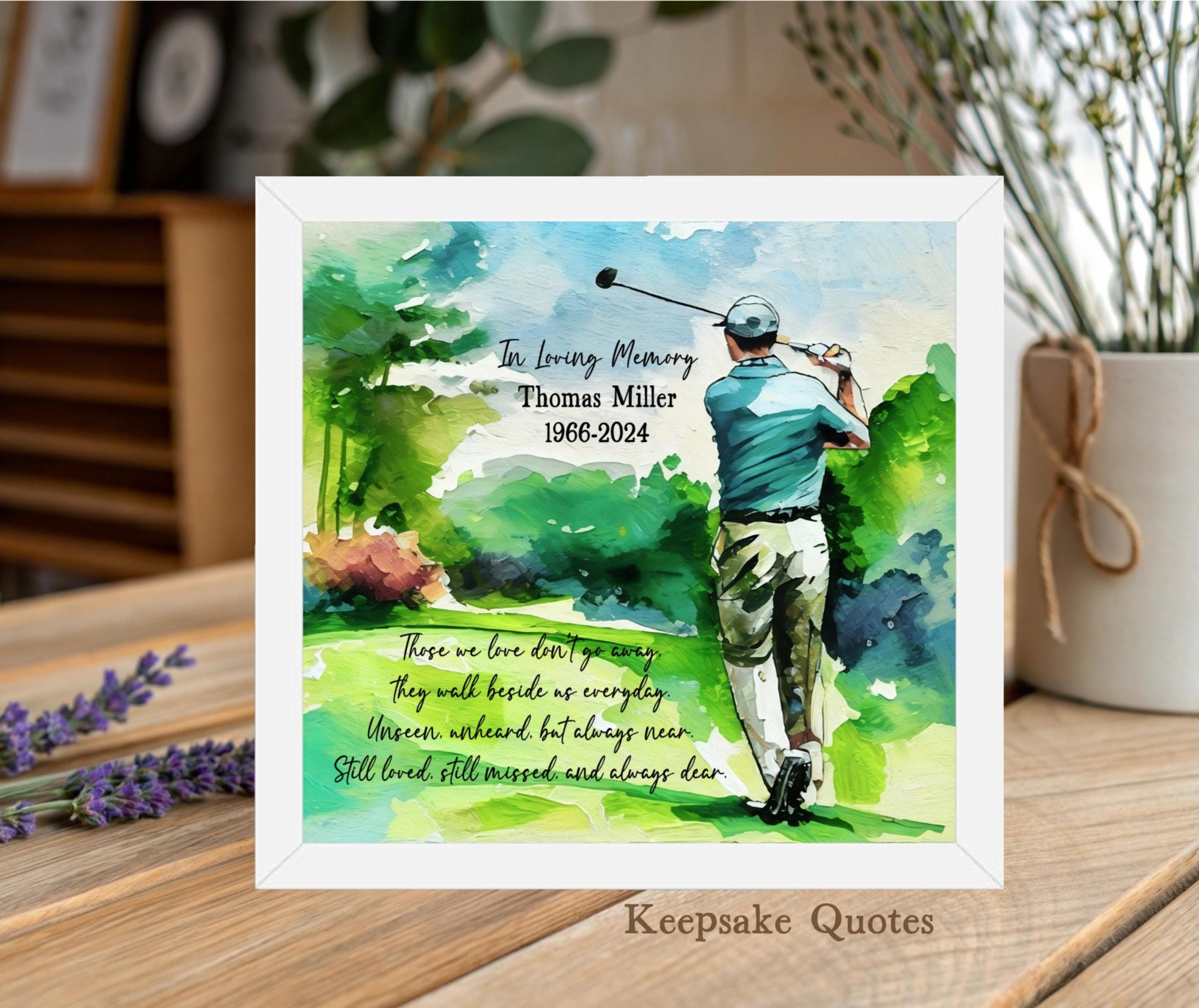 Personalized Golf Memorial Gift, in Memory of A Golfer Sympathy Gift ...