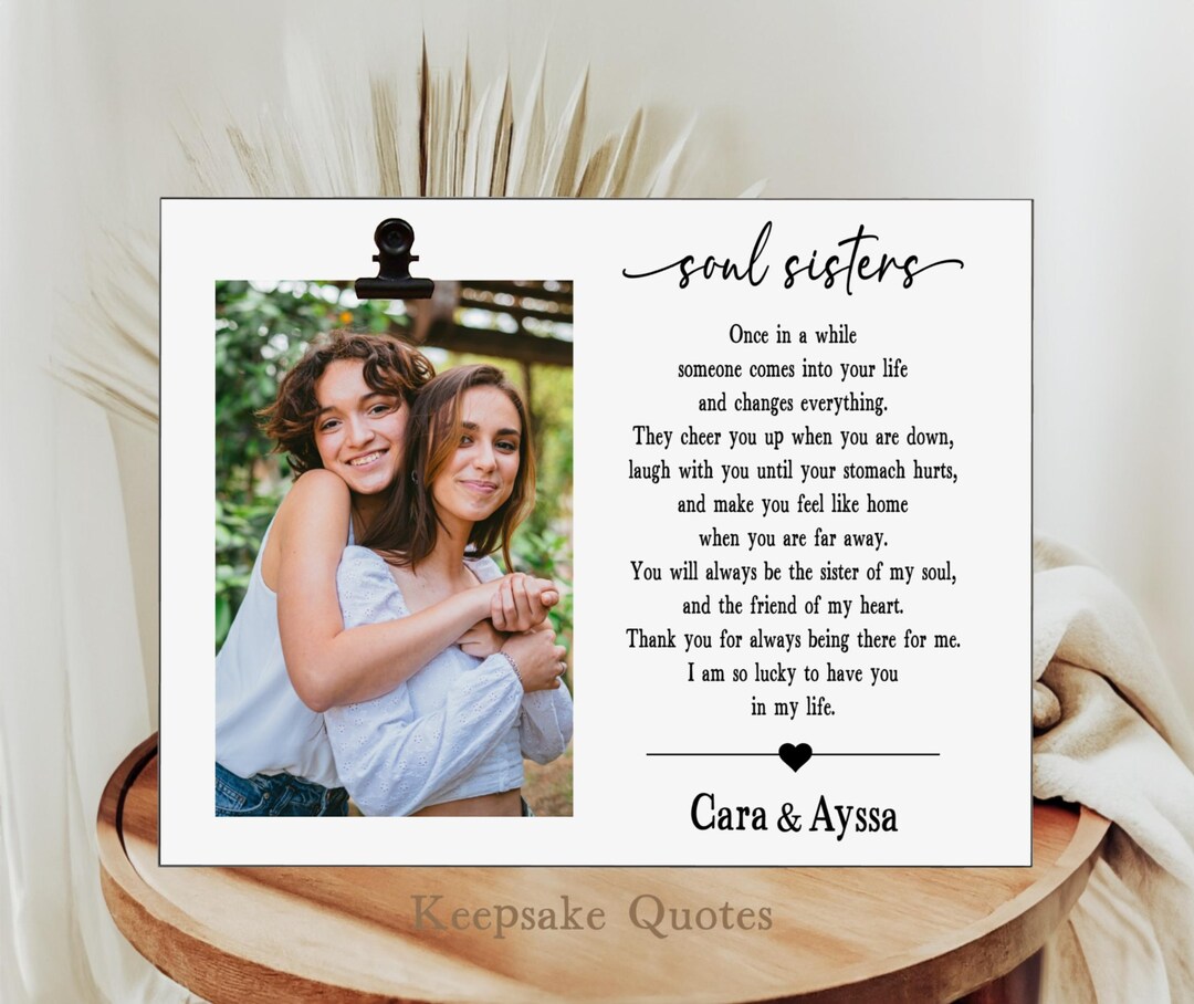 Soul Sister Gift, Soul Sister Picture Frame Personalized Gift Best ...
