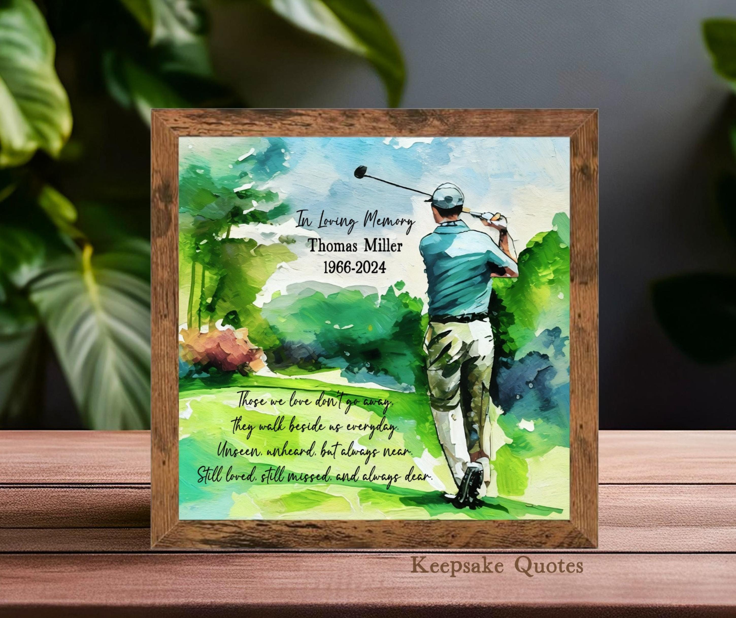 Personalized Golf Memorial Gift, in Memory of A Golfer Sympathy Gift ...