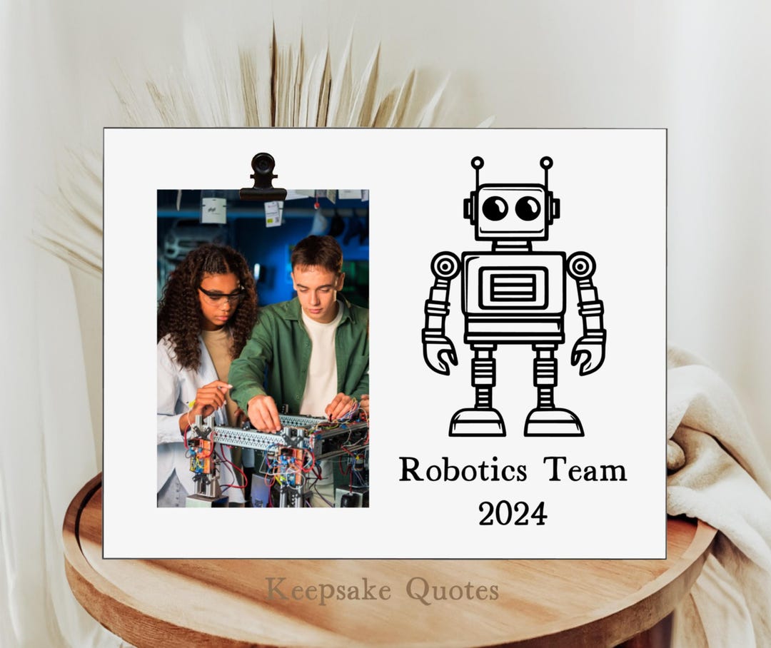 Engraved Robot Picture Frame Personalized Robotics Team Gift, Android ...