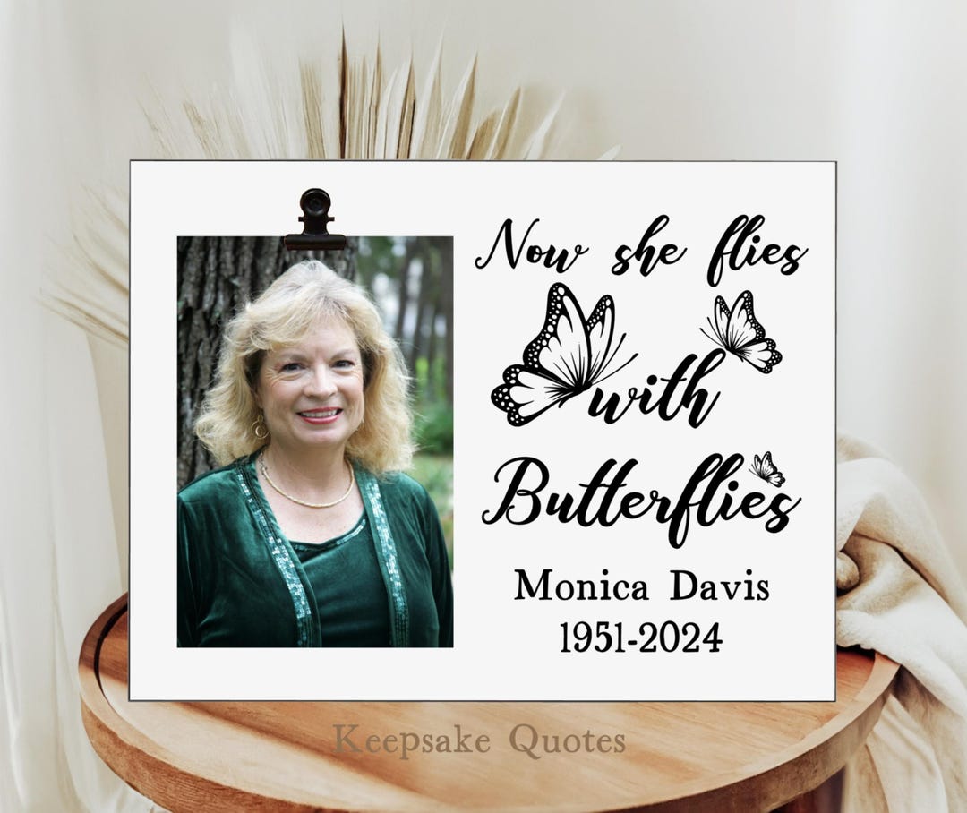Butterfly Memorial Gift, Personalized Butterfly Memorial Picture Frame ...