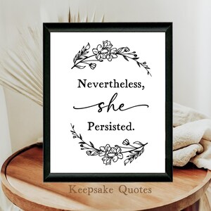 Nevertheless She Persisted Engraved Sign Motivational Gift for Her ...