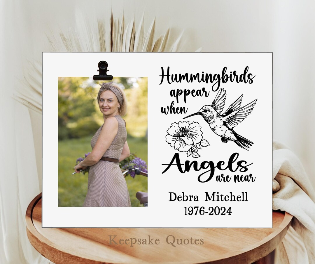Hummingbird Memorial Gift, Personalized Engraved Hummingbird Picture ...