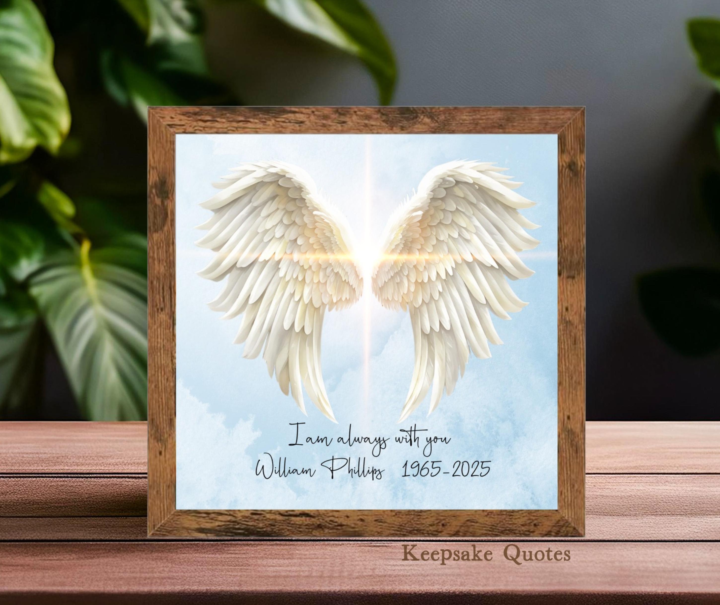 Angel Wings Guiding Light Watercolor Art Framed Print Personalized ...