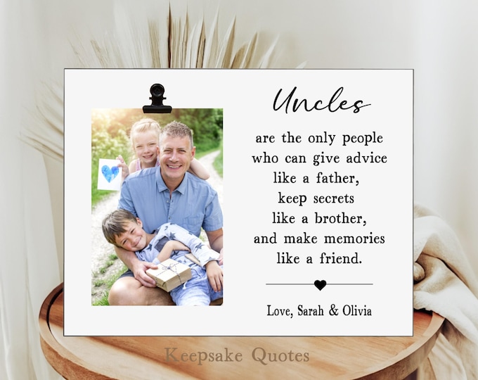 Uncle Picture Frame Personalized Uncles Picture Frame Uncle Gift Idea ...