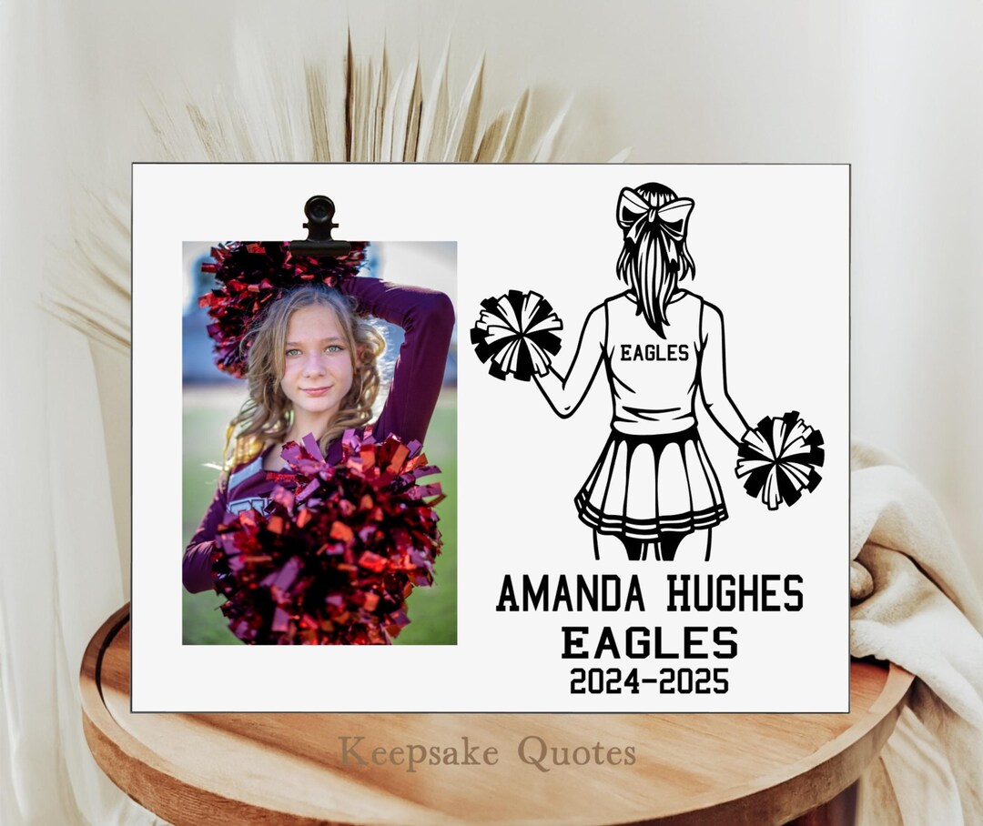 Engraved Cheerleader Gift Idea, Personalized Cheerleader Picture Frame ...