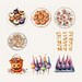 Halloween Treats Clipart, Watercolor Style, Transparent Background ...