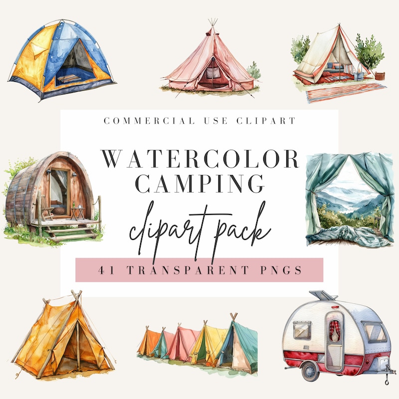 Camping Clip Art - Etsy