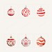 Red Christmas Baubles Clipart, Watercolor Style, Festive Clip Art, Xmas ...