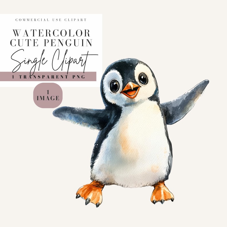 Cute Penguin Clipart, Adorable Penguins Clip Art, Winter Animal ...