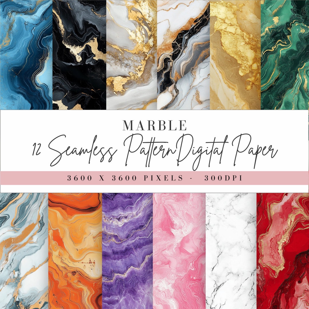 Marble Digital Paper, Commercial Use PNG, Design, Seamless Background ...